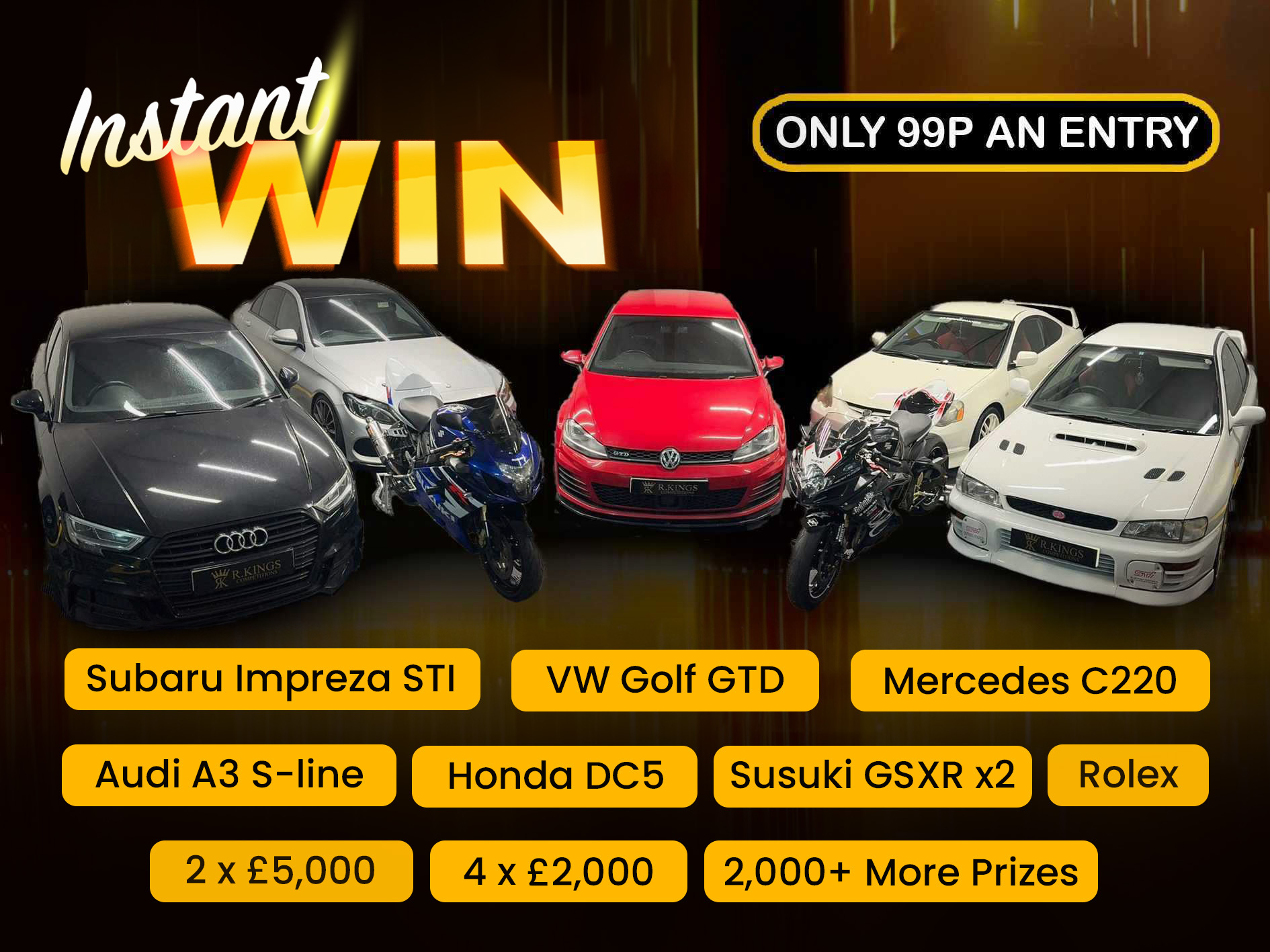 Brand New 99p Instant Win Competition - R Kings Competitions